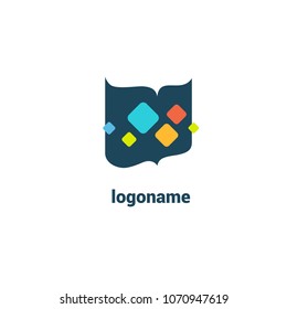 Abstract Education Logo Icon Vector Design Stock Vector (Royalty Free ...