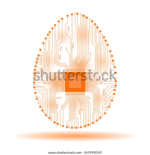 Abstract Egg Egg Electronic Circuit Vector Stock Vector (Royalty Free ...