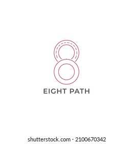 Abstract Eight Path Logo Design Vector Stock Vector (Royalty Free ...
