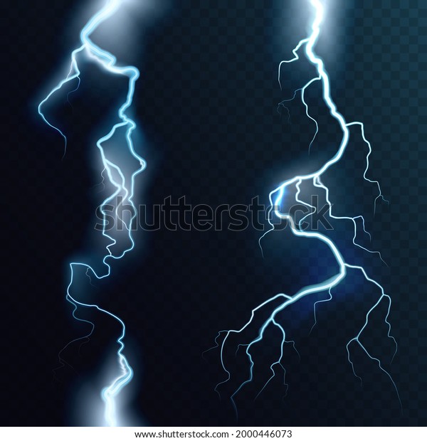 Abstract Electric Blue Lightning Two Abstract Stock Vector (Royalty ...