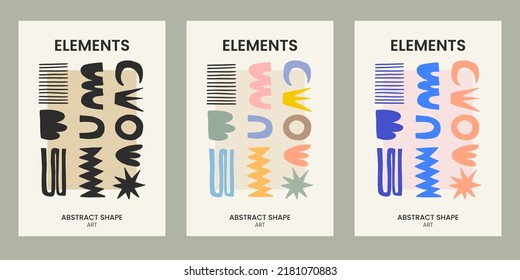 Abstract Element Shapes Modern Poster Design Stock Vector Royalty Free