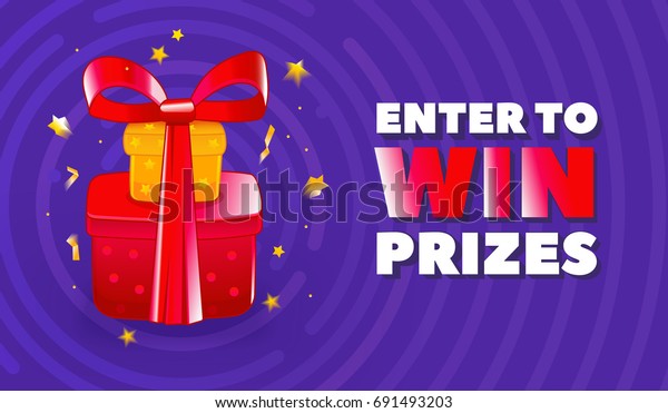 Abstract Enter Win Banner Illustration Red Stock Vector (Royalty Free ...
