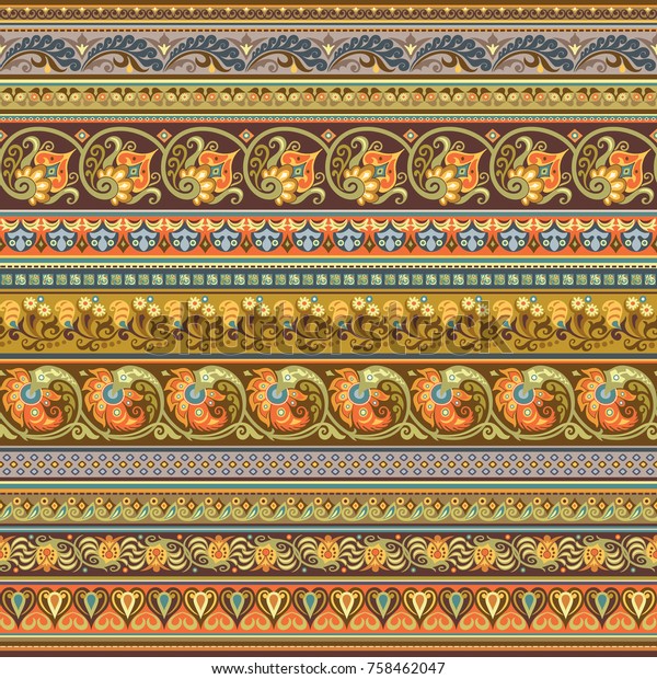 Abstract Ethnic Strip Ornamental Vector Background Stock Vector ...