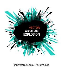 Abstract Explosion Banner Isolated On White Stock Vector (Royalty Free ...