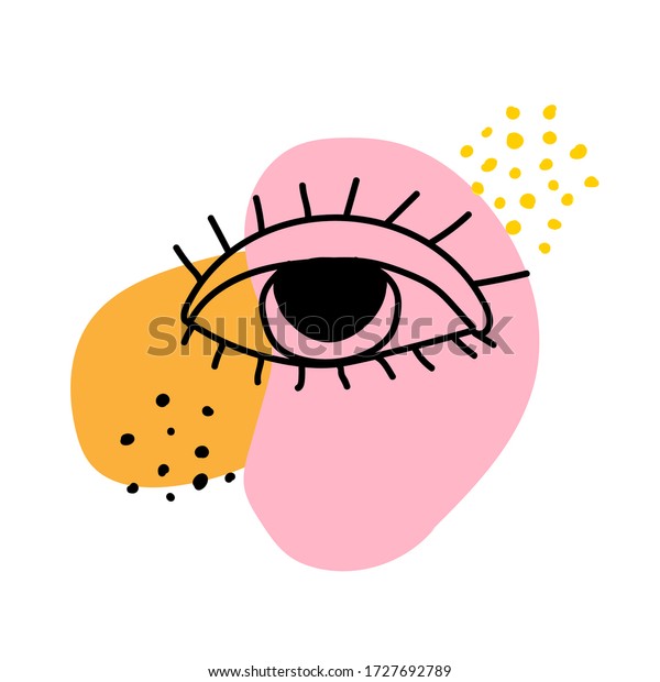 Abstract Eye Line Art Continuous Minimalist Stock Vector (Royalty Free ...