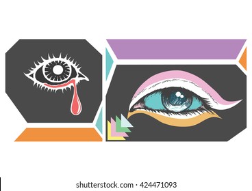 Abstract Face Design Modern Art Vector Stock Vector (Royalty Free ...