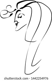 Abstract Faces Line Drawing People Stock Vector (Royalty Free ...