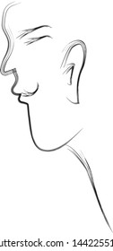 Abstract Faces Line Drawing People Stock Vector (Royalty Free ...