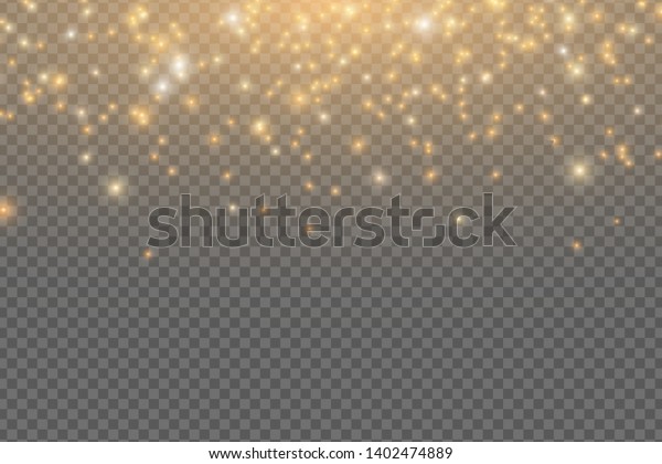 Abstract Falling Golden Lights Magical Golden Stock Vector (Royalty ...