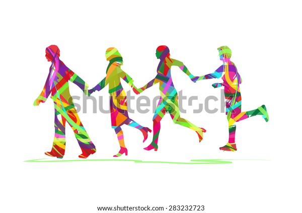 Abstract Family Stock Vector (Royalty Free) 283232723 | Shutterstock