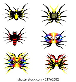Abstract Fantasy Spiders Stock Vector (Royalty Free) 21762682 ...