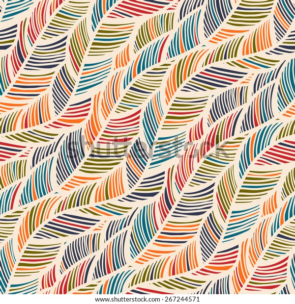 Motif Décoratif Abstrait De Plume De : image vectorielle de stock ...