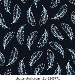 Abstract Feathers Vector Graphic Line Art Stock Vector (Royalty Free ...