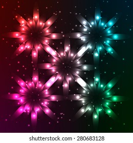 Colorful Anamorphic Lens Flare Lights Background Stock Illustration ...