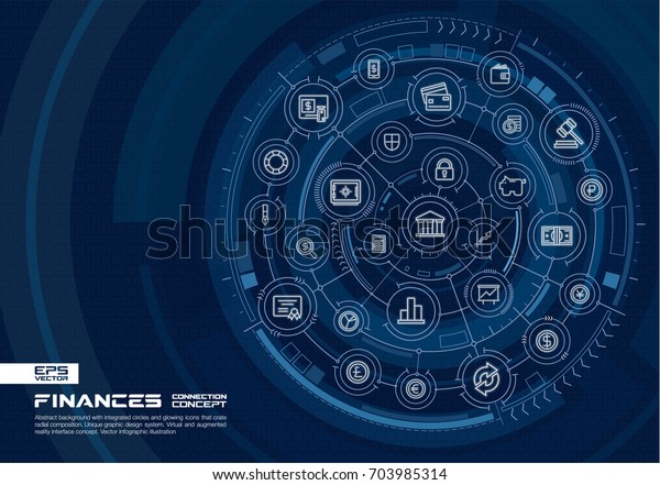 Abstract Finance Bank Technology Background Digital Stock Vector ...