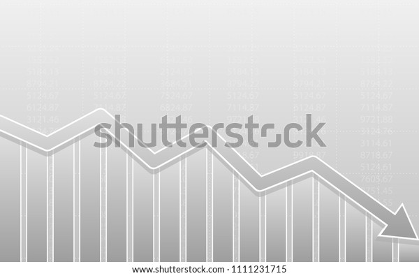 Abstract Financial Bar Chart Downtrend Line Stock Vector (Royalty Free ...