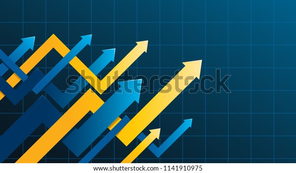 Abstract Financial Chart Arrow Stock Vector (Royalty Free) 1141910975