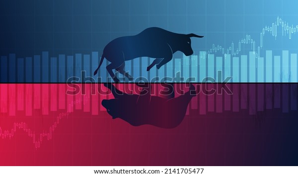 Abstract Financial Chart Bull Bear Stock Stock Vector (Royalty Free ...