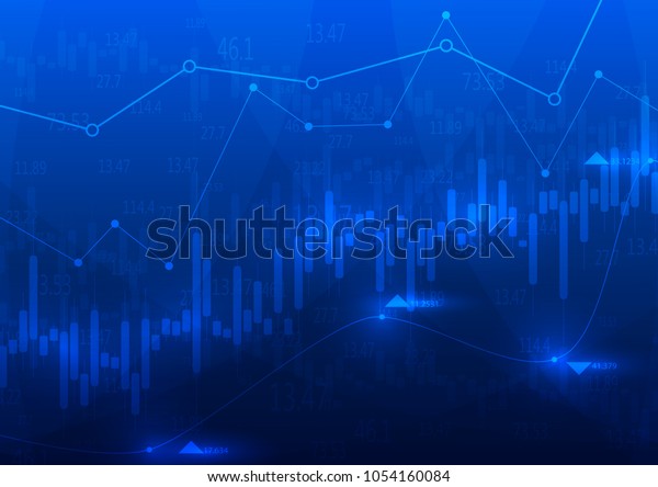 Abstract Financial Chart Trend Line Graph Stock Vector (Royalty Free ...