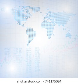 Abstract World Map Computer Data Technology Stock Vector (Royalty Free ...