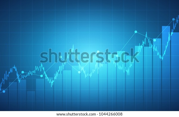 Graphique financier abstrait avec graphique en : image vectorielle de ...