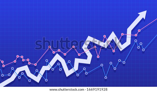 Abstract Financial Chart White Arrow On Stock Vector (Royalty Free ...