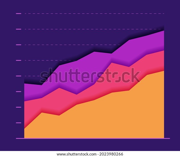 Abstract Financial Color Paper Chart Three Stock Vector (Royalty Free ...
