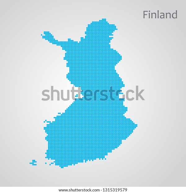 Abstract Finland Map Pixel Art Vector: เวกเตอร์สต็อก (ปลอดค่าลิขสิทธิ์ ...