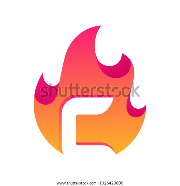 Abstract Fire Letter C Design Vector Stock Vector (Royalty Free ...