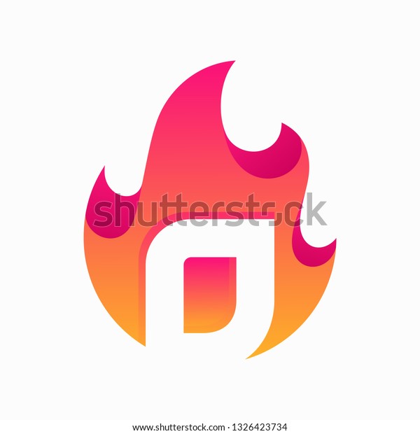 Abstract Fire Letter D Design Vector Stock Vector (Royalty Free ...