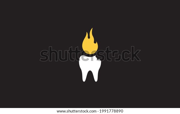 Abstract Fire Tooth Logo Symbol Vector Stock Vector (Royalty Free ...