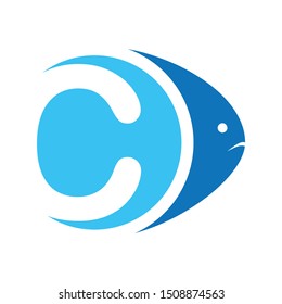 Abstract Fish Letter C Logo Icon: เวกเตอร์สต็อก (ปลอดค่าลิขสิทธิ์ ...