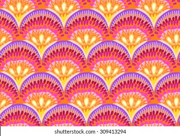 Abstract Fish Scale Print Seamless Background Stock Vector (Royalty ...