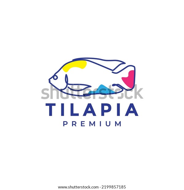 Abstract Fish Tilapia Logo Design Stock Vector (Royalty Free ...