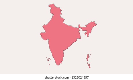 Abstract Flat Colorful India Map Stock Vector (Royalty Free) 1325024357 ...