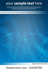 Abstract Flier World Map Stock Vector (Royalty Free) 110439785 ...
