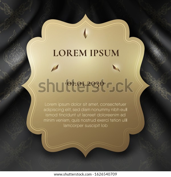 Abstract Floating Gold Frame On Traditional Stock Vector (Royalty Free ...