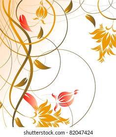 Abstract Floral Background Design Stock Vector (Royalty Free) 82047424 ...