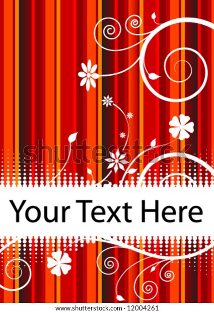 Abstract Floral Background Text Box Vertical Stock Vector (Royalty Free ...