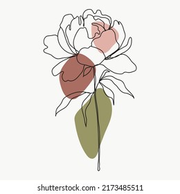 Abstract Floral Line Art Vector Isolated Stock Vector (Royalty Free ...