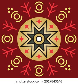 Abstract Floral Rangoli Design Vector Stock Vector (Royalty Free ...