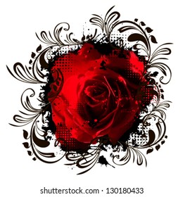 Abstract Floral Rose Stock Vector (Royalty Free) 130180433 | Shutterstock