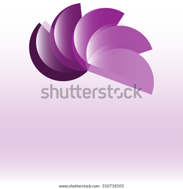 Abstract Flower Background Logo Design Violet Stock Vector (Royalty ...
