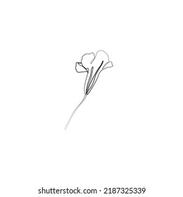 Abstract Flower Continuous Line Drawing Tattoo Stock Vector (Royalty ...