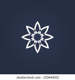 Abstract Flower Symbol Template Logo Design: vector de stock (libre de ...
