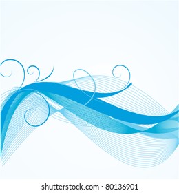 Blue Swirl Banner Background Stock Vector (Royalty Free) 25400998