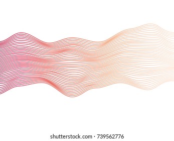 Abstract Flowing Wave Lines Surface Red Stock Vector (Royalty Free ...