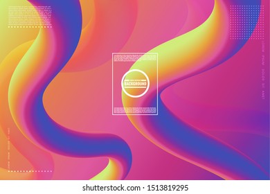 Abstract Fluid Objectsneon Color Liquid Trendy Stock Vector (Royalty ...