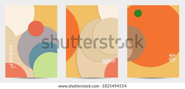 Abstract Flyer Template Paper Cut Overlapping Stock Vector (Royalty ...