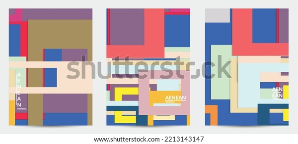 Abstract Flyer Template Paper Cut Overlapping Stock Vector (Royalty ...